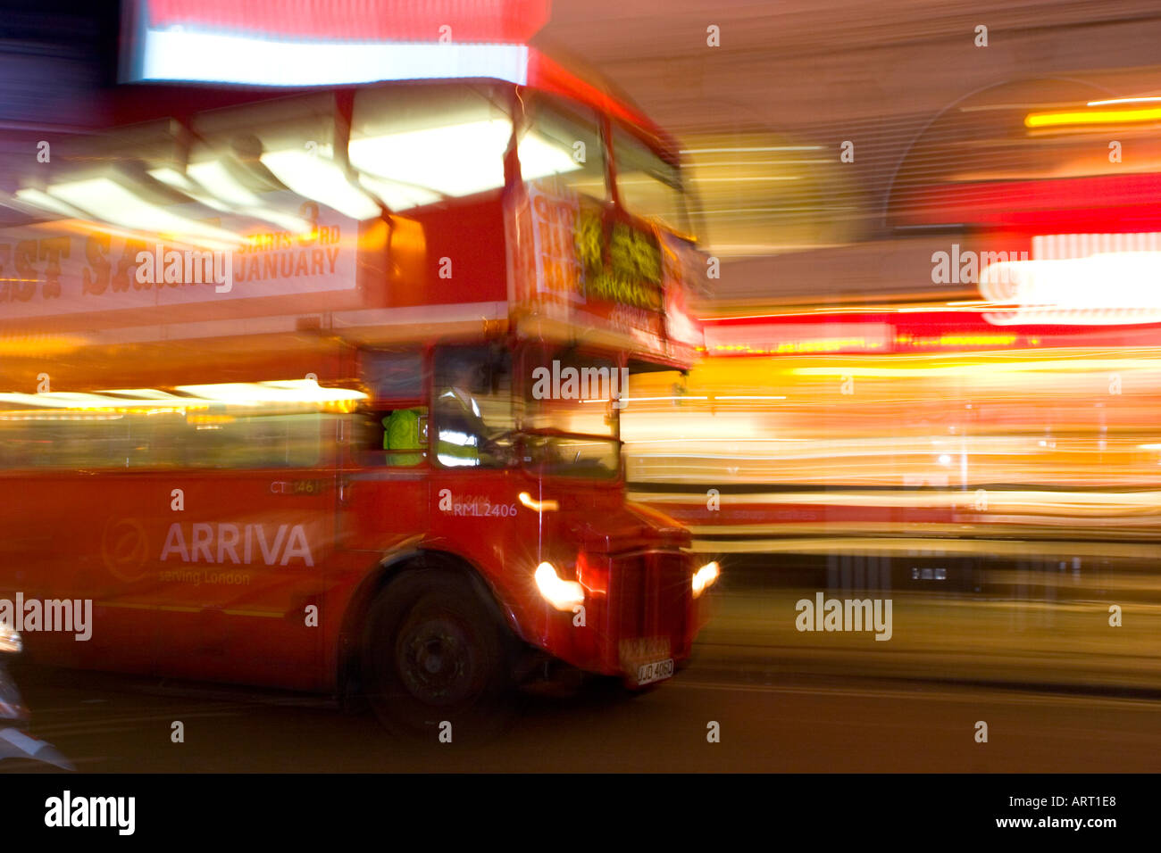 Double Decker bus in London s West End Stock Photo - Alamy