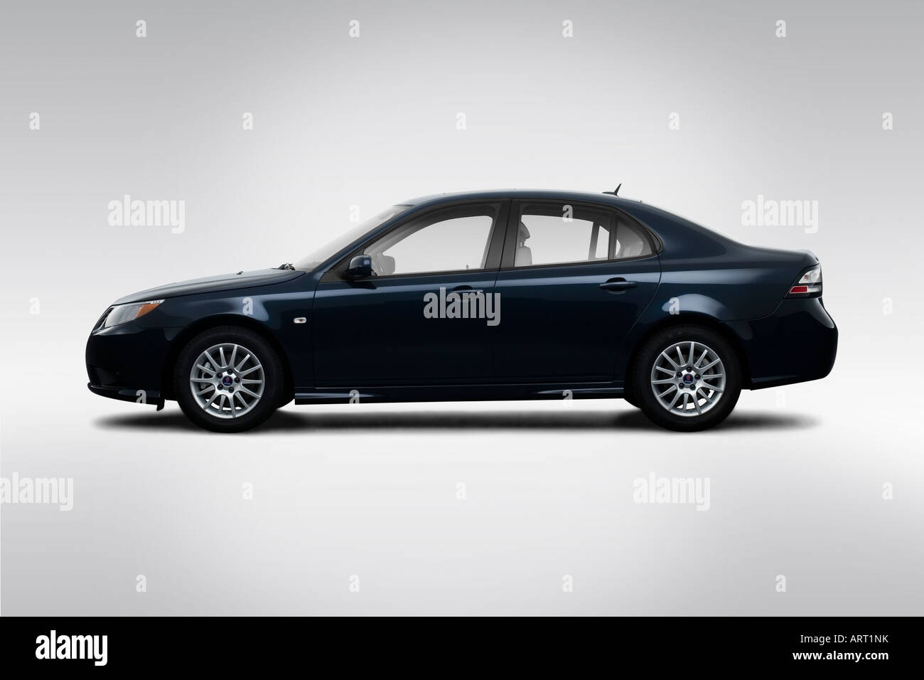 2008 Saab 9-3 2.0T Sport in Blue - Drivers Side Profile Stock Photo - Alamy