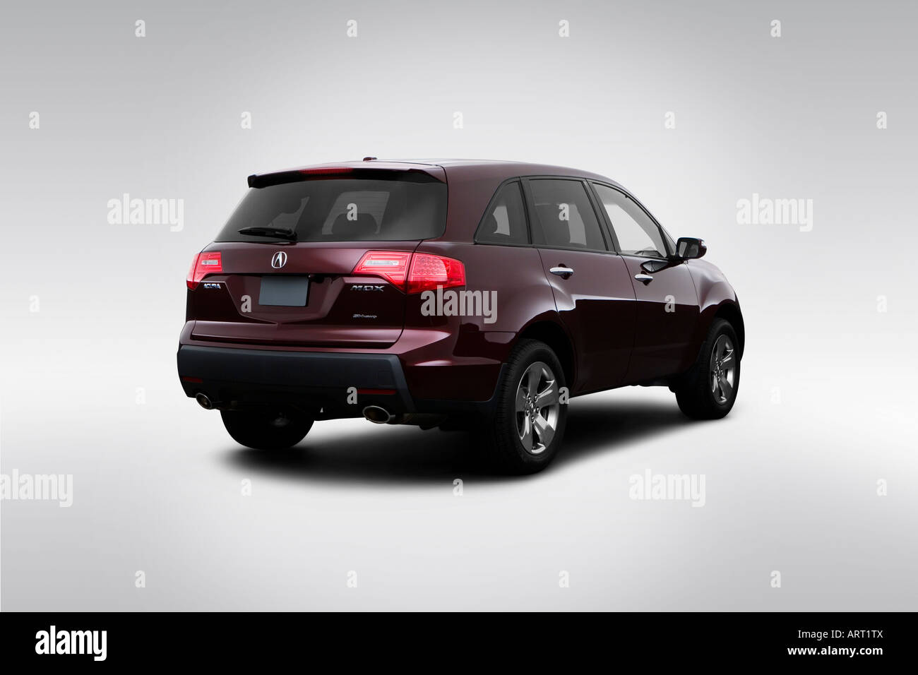 2008 Acura MDX in Red - Rear angle view Stock Photo - Alamy