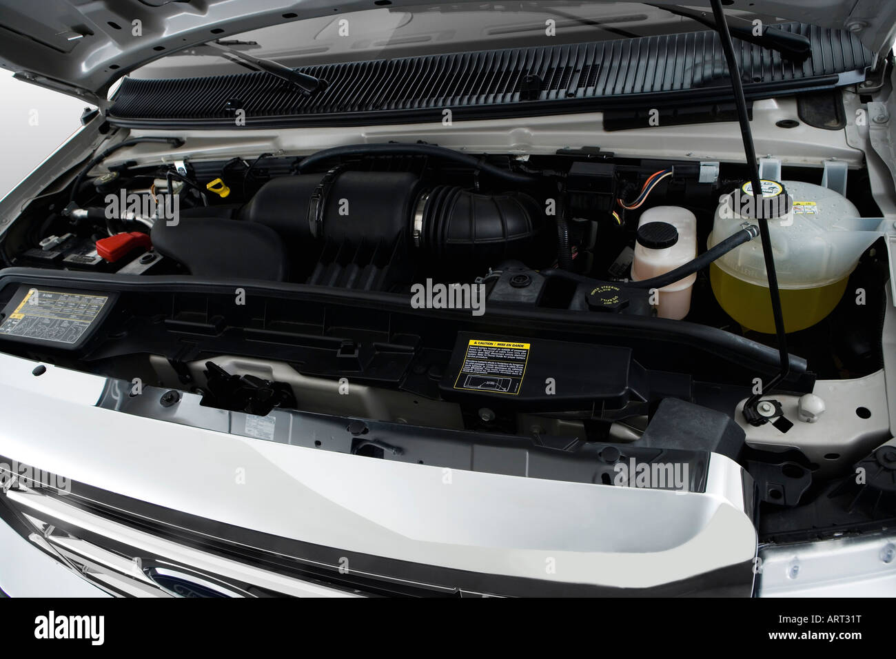 2008 Ford E-350 XLT in Gold - Engine Stock Photo - Alamy