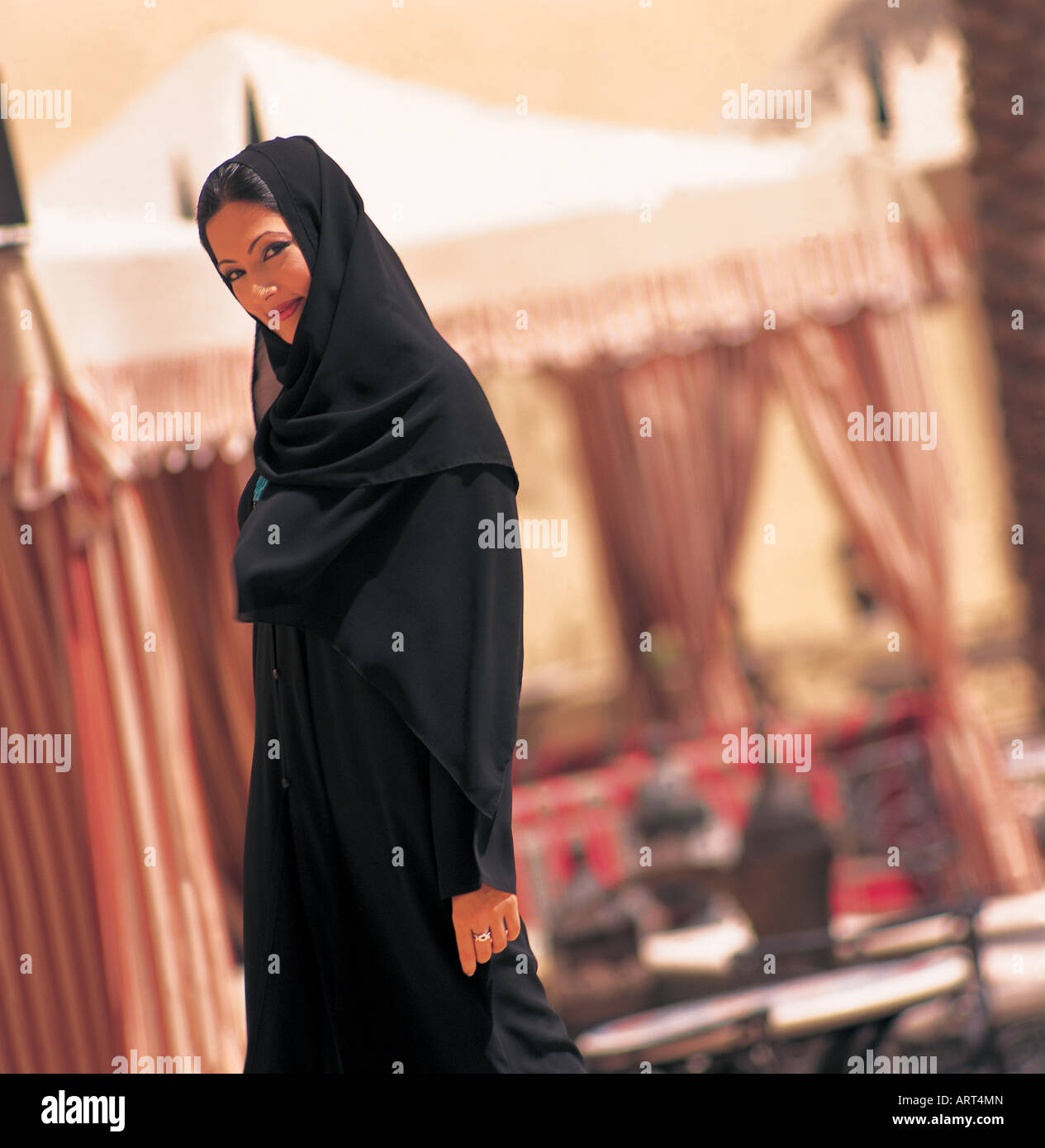 Smiling Arab woman Stock Photo - Alamy