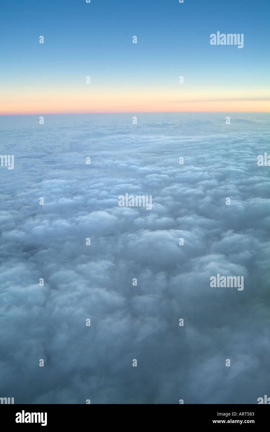 Cloud Skyscape As Seen From The View Of A Passenger Plane Stock Photo ...
