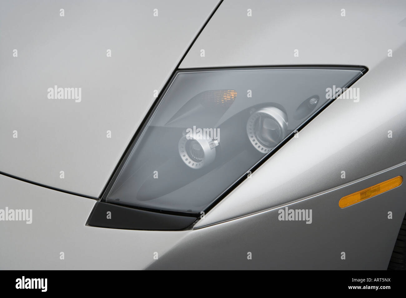 2008 Lamborghini Murcielago LP640 in Gray - Headlight Stock Photo - Alamy