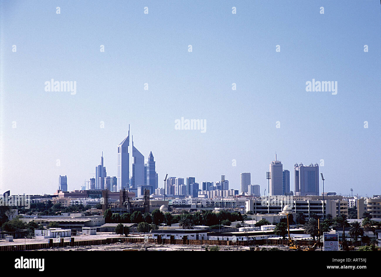 Skyline of Sheikh Zayed Road in Dubai, United Arab Emirates Stock Photo ...