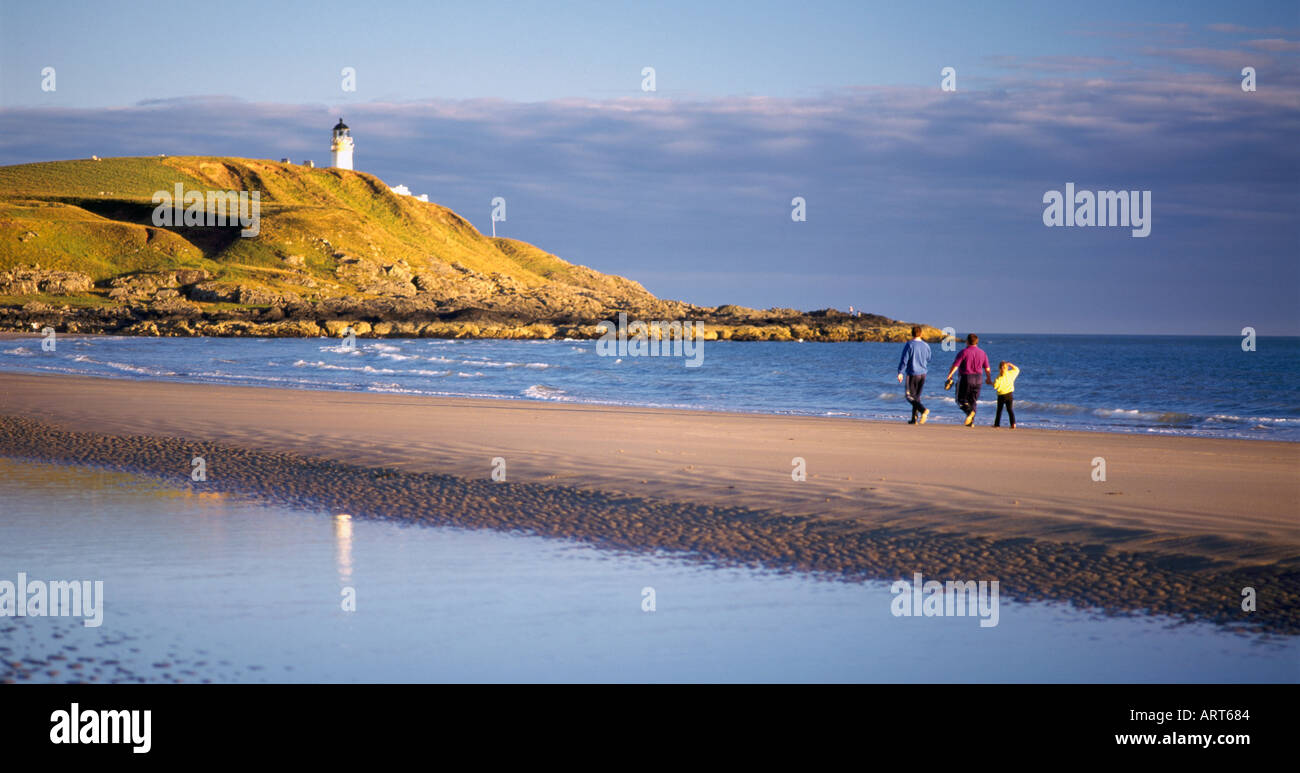 Killantringan Beach near Portpatrick people walking to lighthouse ...