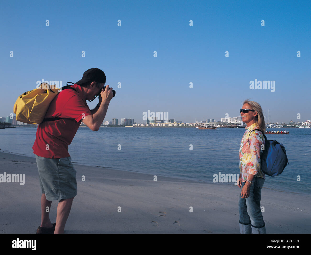 Western tourists at the creek in Dubai, UAE Stock Photo - Alamy