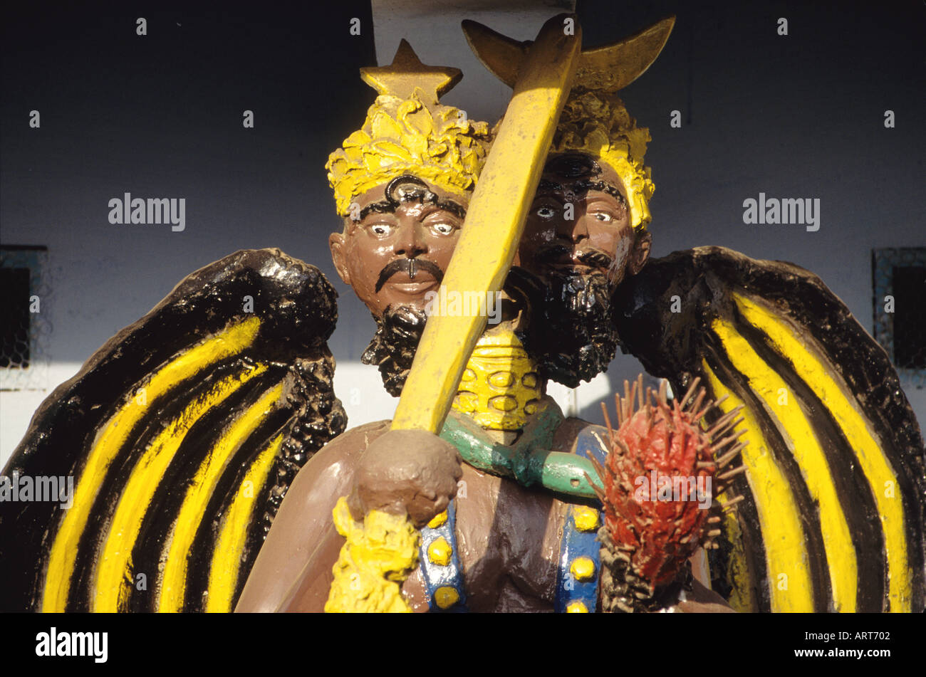 Fante Military shrine in Ghana Posuban Schrein in Ghana Stock Photo - Alamy