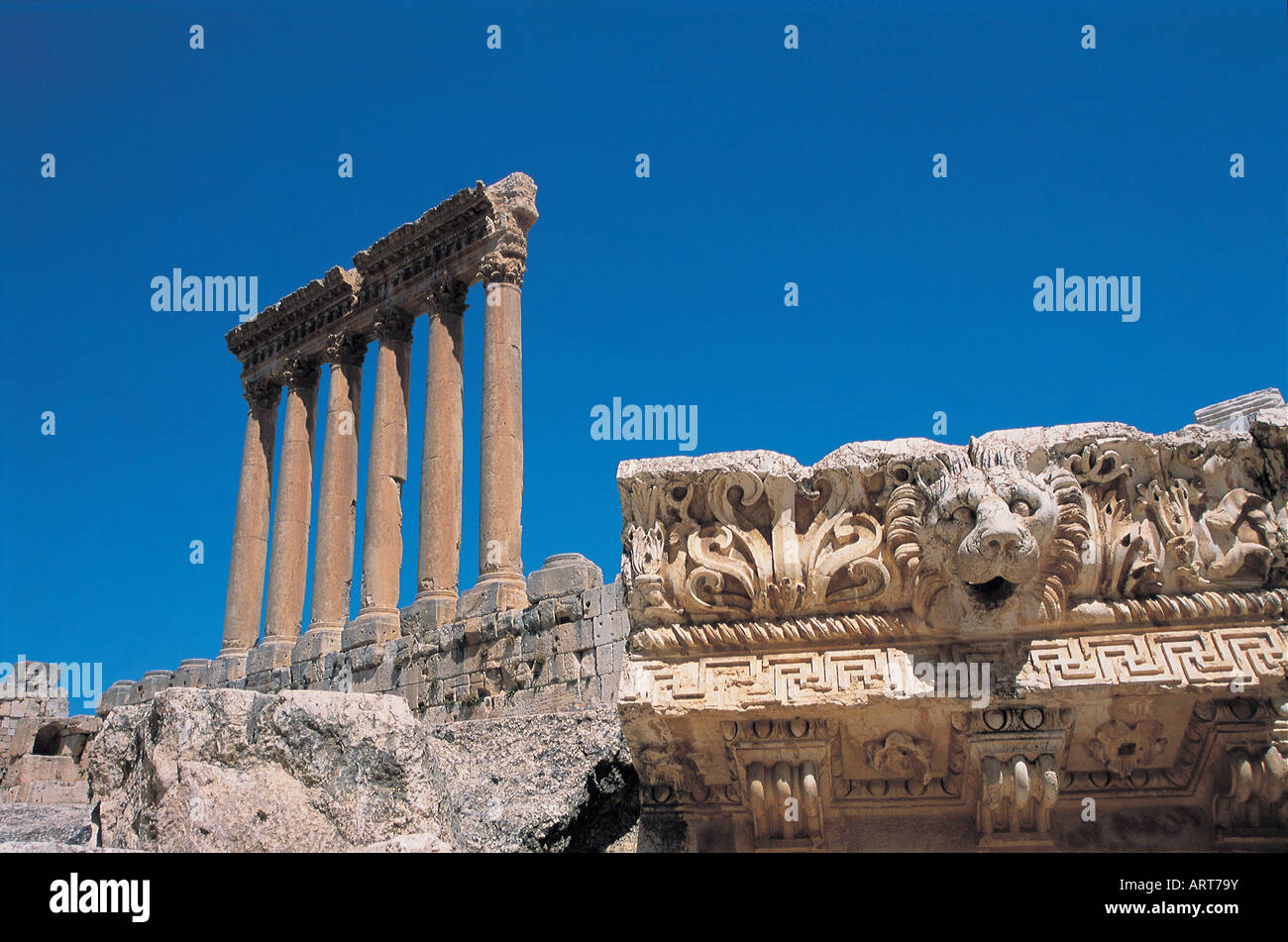 Roman Temple Ruins in Baalbek, Lebanon Stock Photo - Alamy