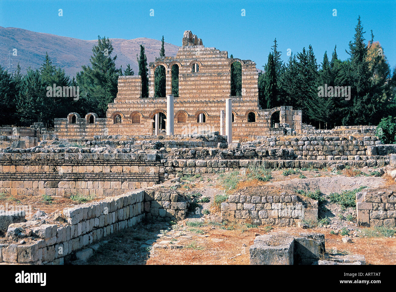 Anjar fortress, Lebanon Stock Photo - Alamy