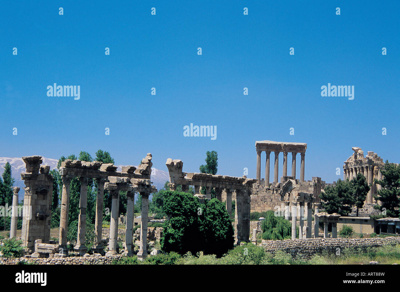 Roman Temple Ruins in Baalbek, Lebanon Stock Photo - Alamy