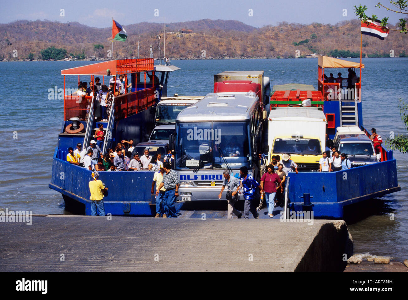 Rio Tempisque River Ferry (replaced by bridge), Costa Rica Stock Photo ...