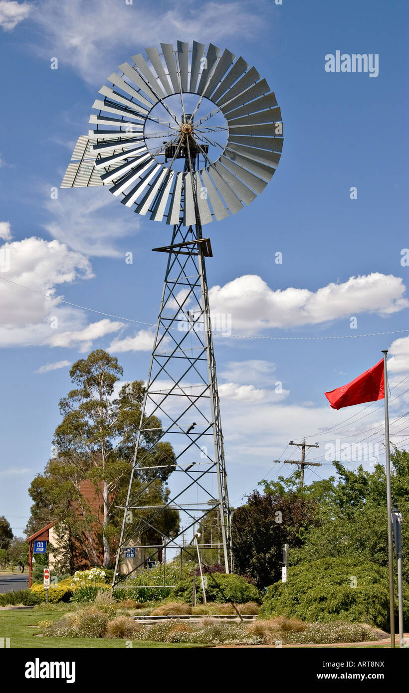 the big windmill landmark at kaniva Stock Photo - Alamy
