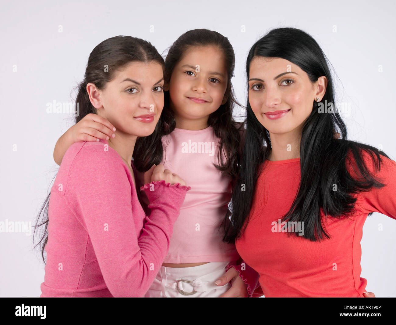 Portrait of two women and a child Stock Photo - Alamy