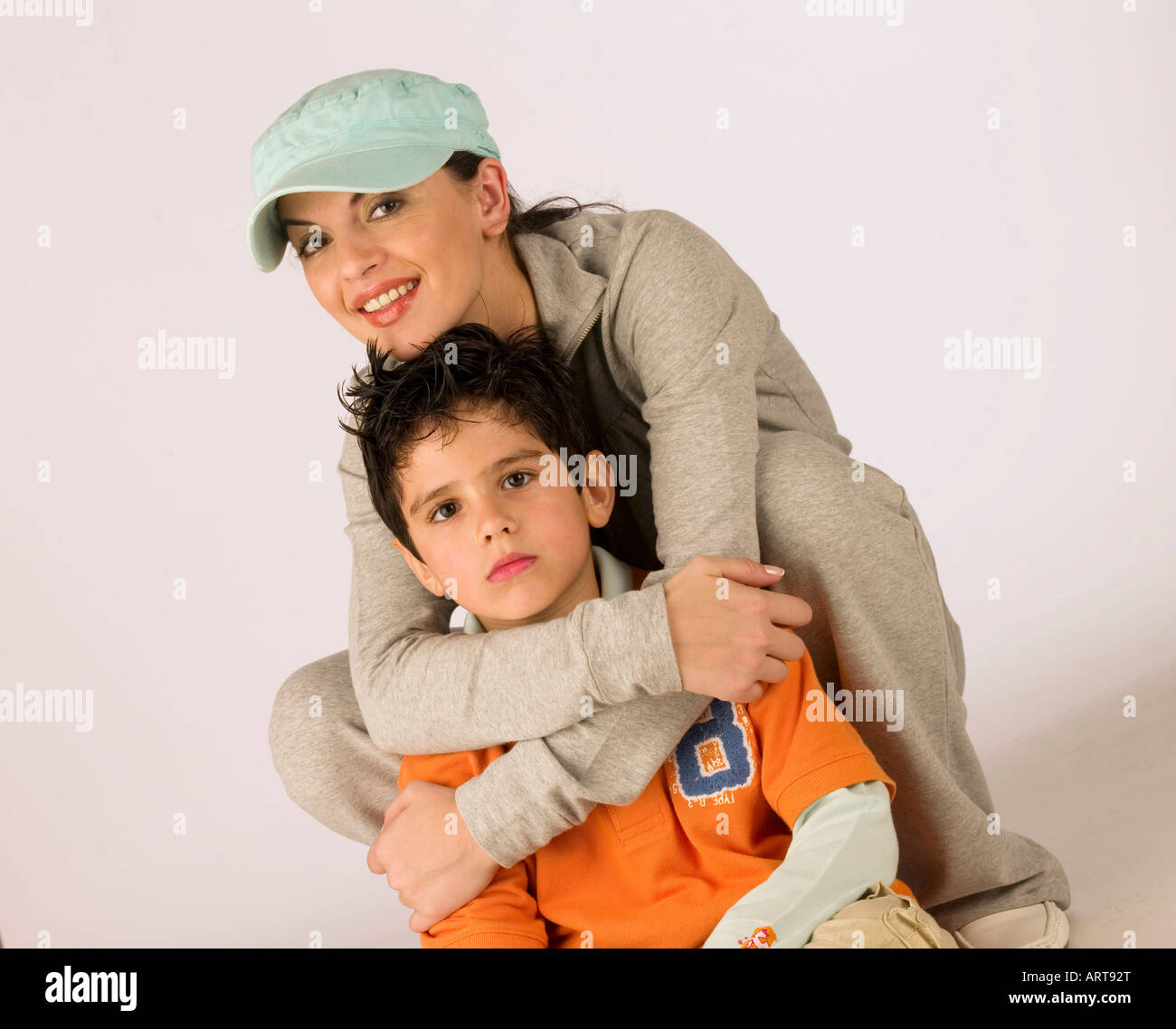 Portrait of mother and son Stock Photo - Alamy