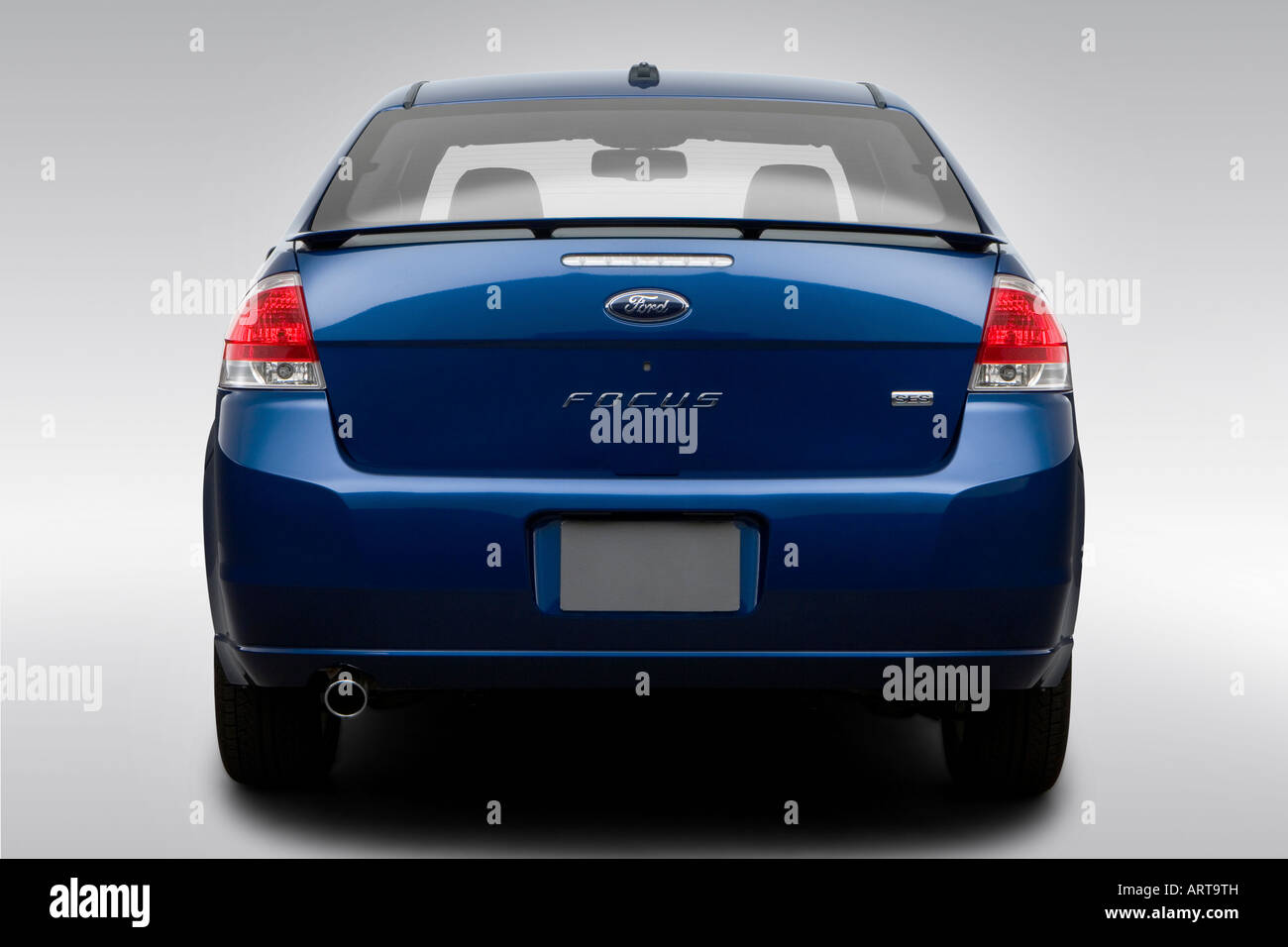 2008 Ford Focus SES in Blue - Low/Wide Rear Stock Photo - Alamy