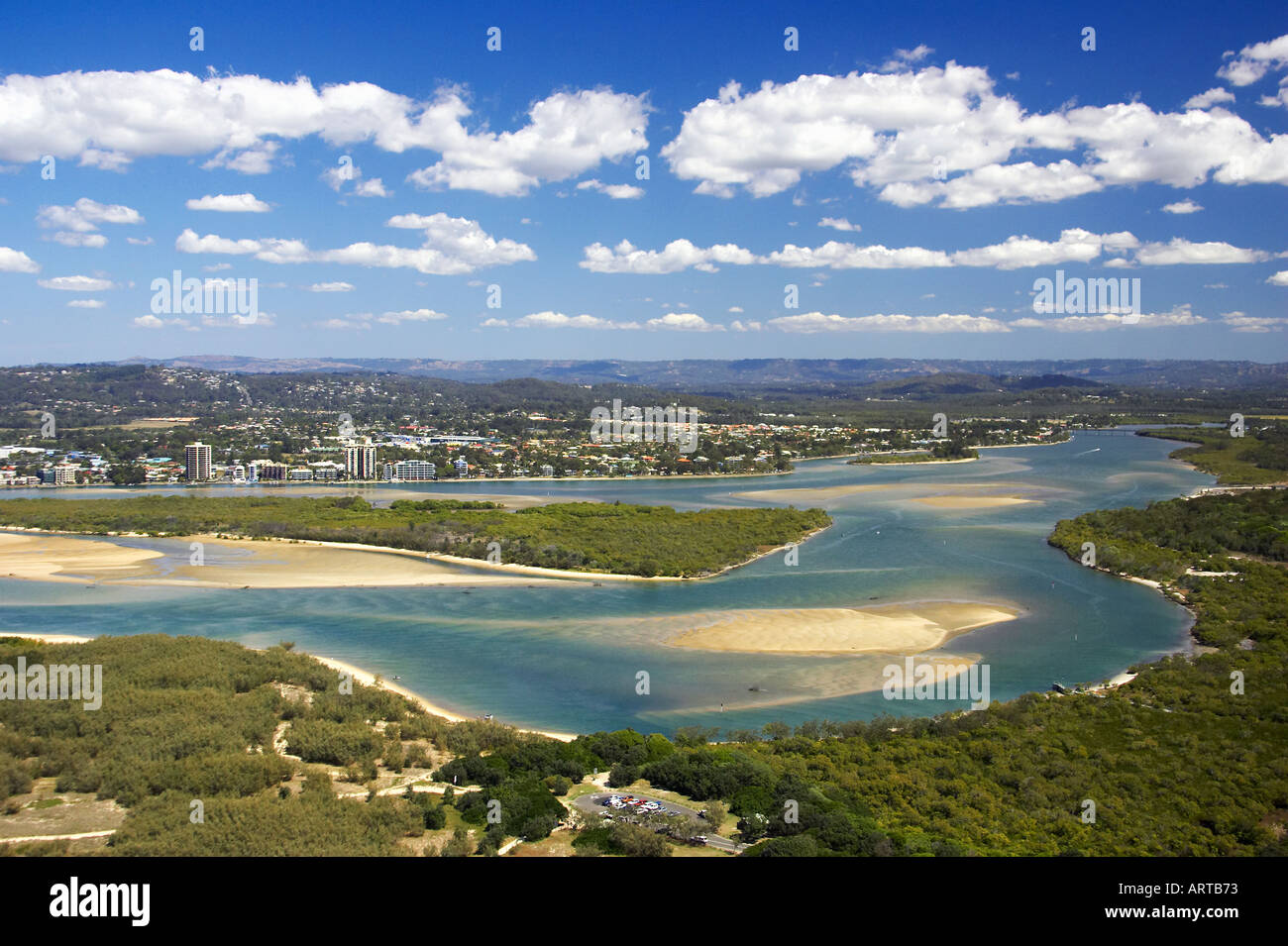 Maroochy River Sunshine Coast Queensland Australia aerial Stock Photo ...