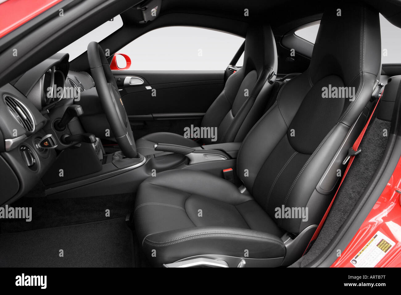 2008 Porsche Cayman S in Red - Front seats Stock Photo - Alamy