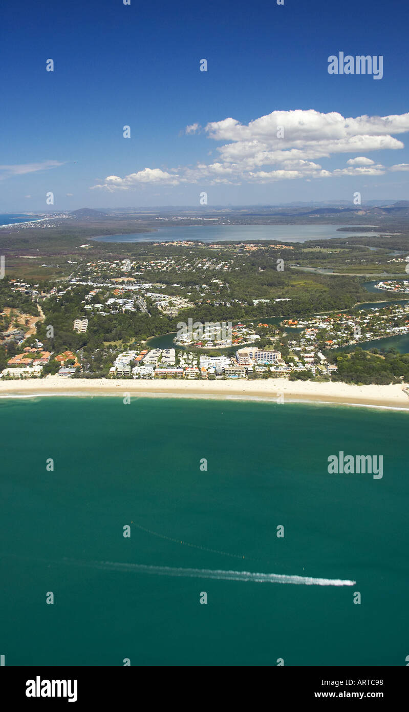 Noosa Beach Noosa Heads Sunshine Coast Queensland Australia aerial ...