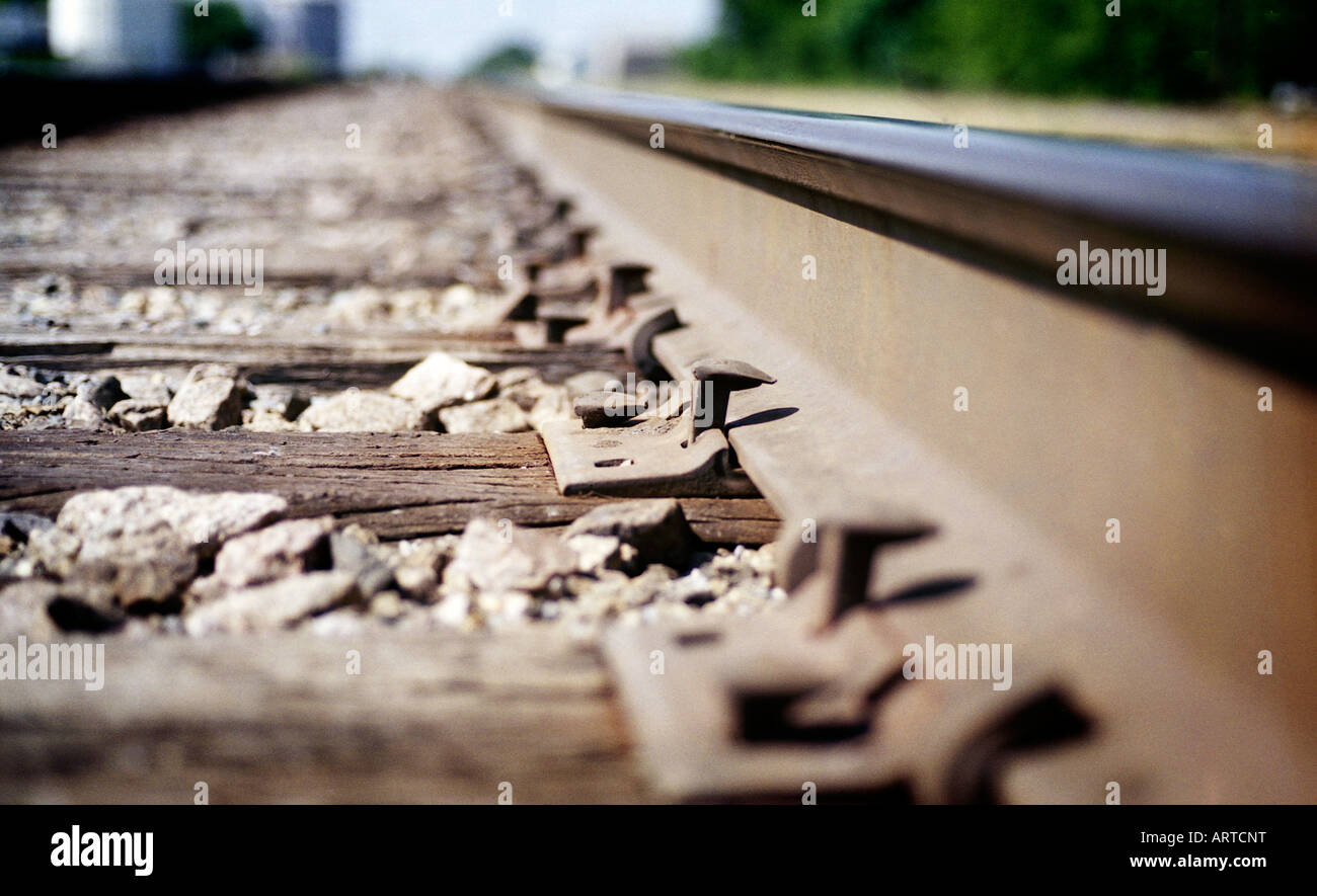 Extreme close up of railroad tracks Stock Photo - Alamy