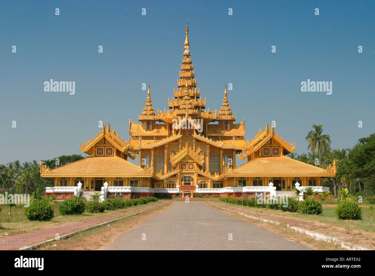 Kanbawzathadi Palace and Museum, Bago, (Pegu), Burma, (Myanmar Stock ...
