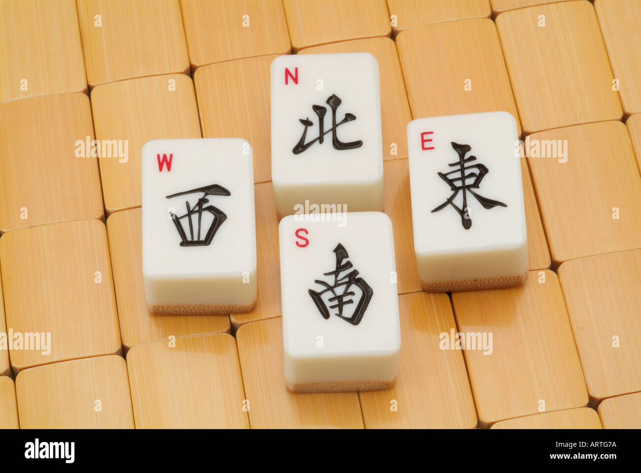 Mah Jongg tiles pieces four winds north south east west cardinal points ...