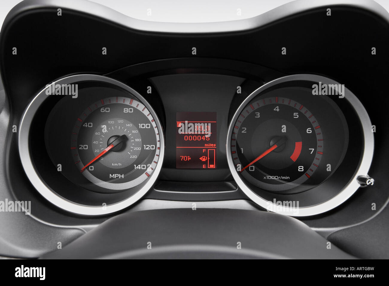 2008 Mitsubishi Lancer DE in Silver - Speedometer/tachometer Stock ...