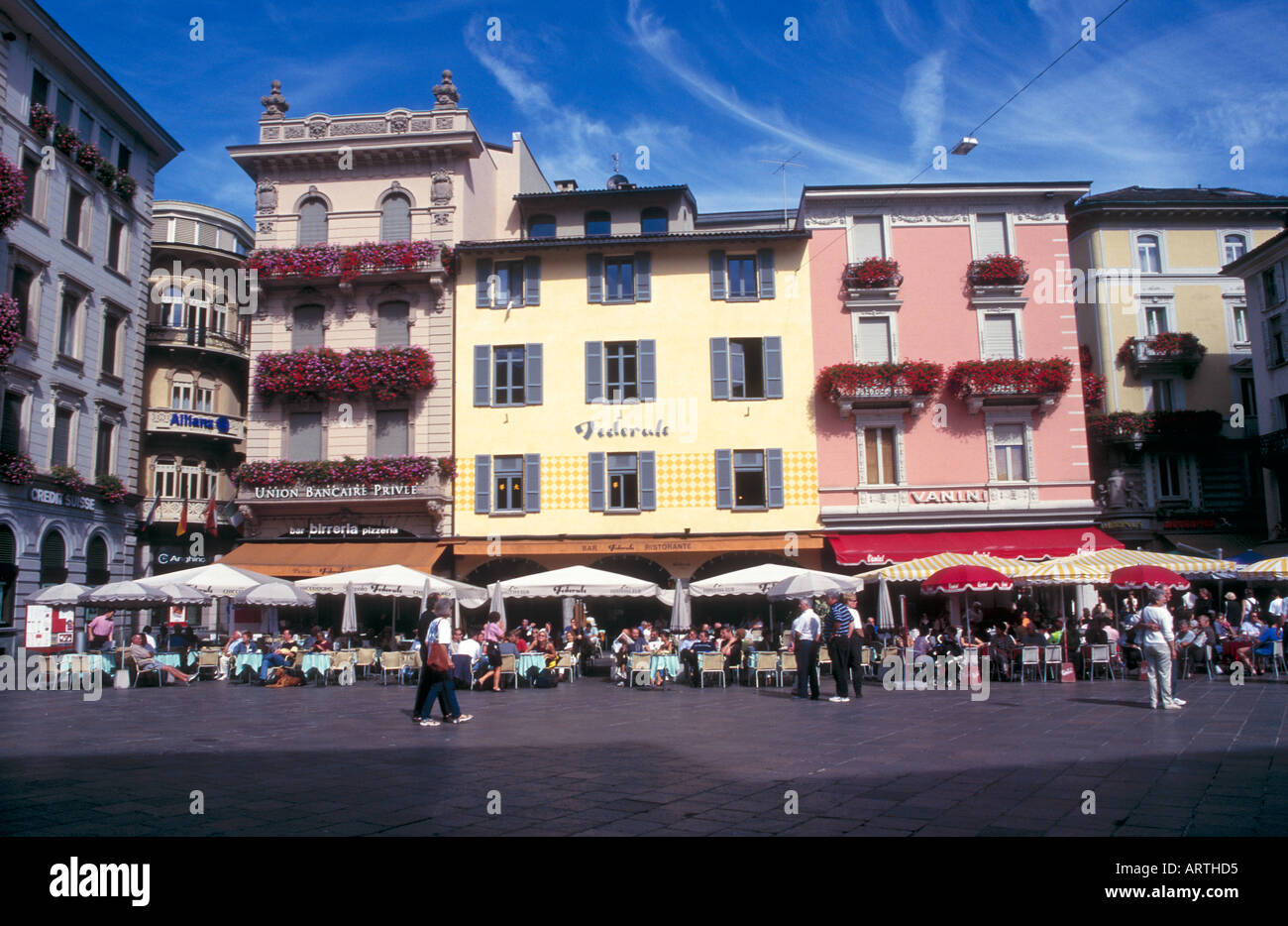 Lugano switzerland cafe hi-res stock photography and images - Alamy