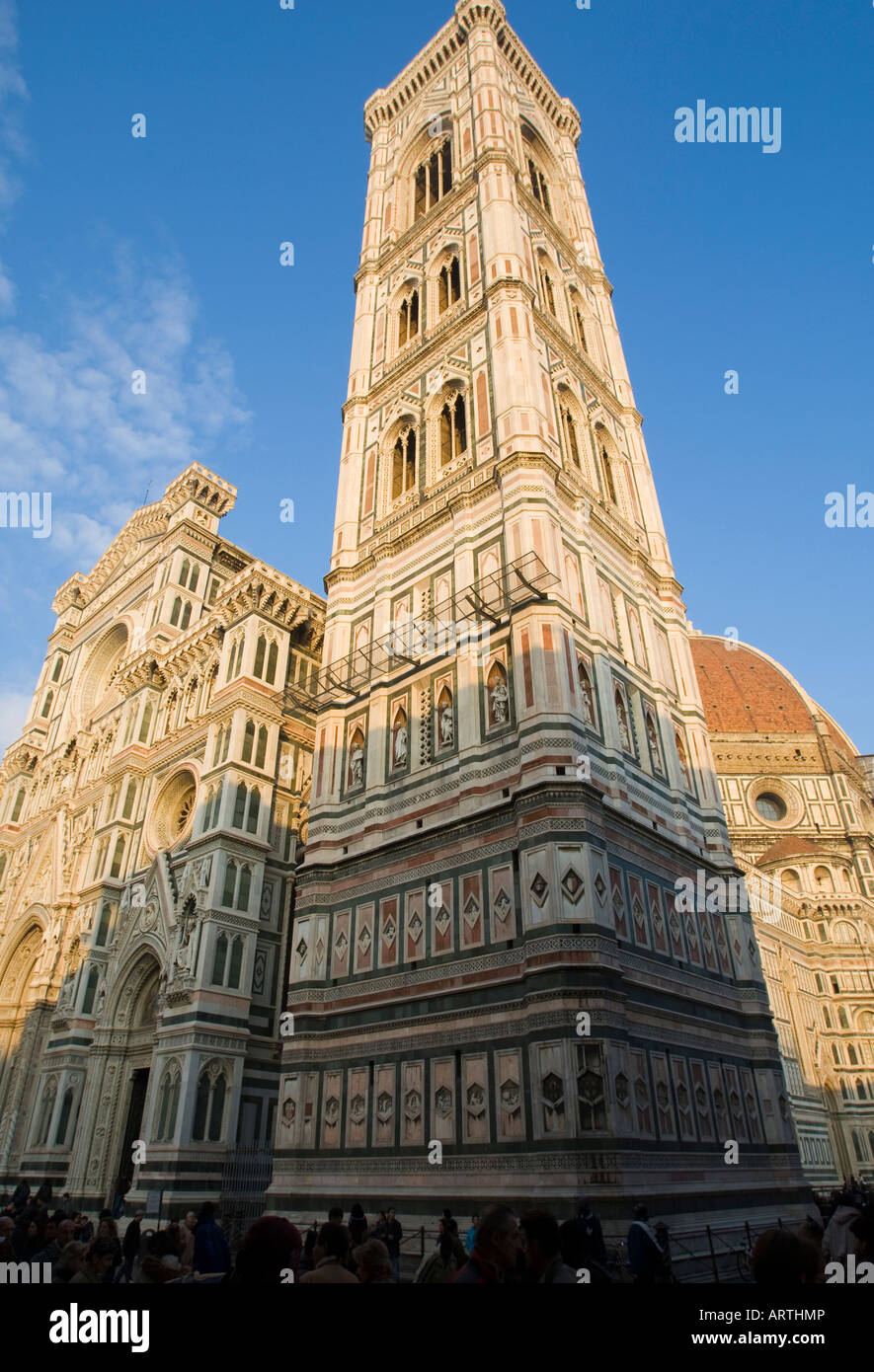 Giotto's belltower campanile next to the Basilica di Santa Maria del ...