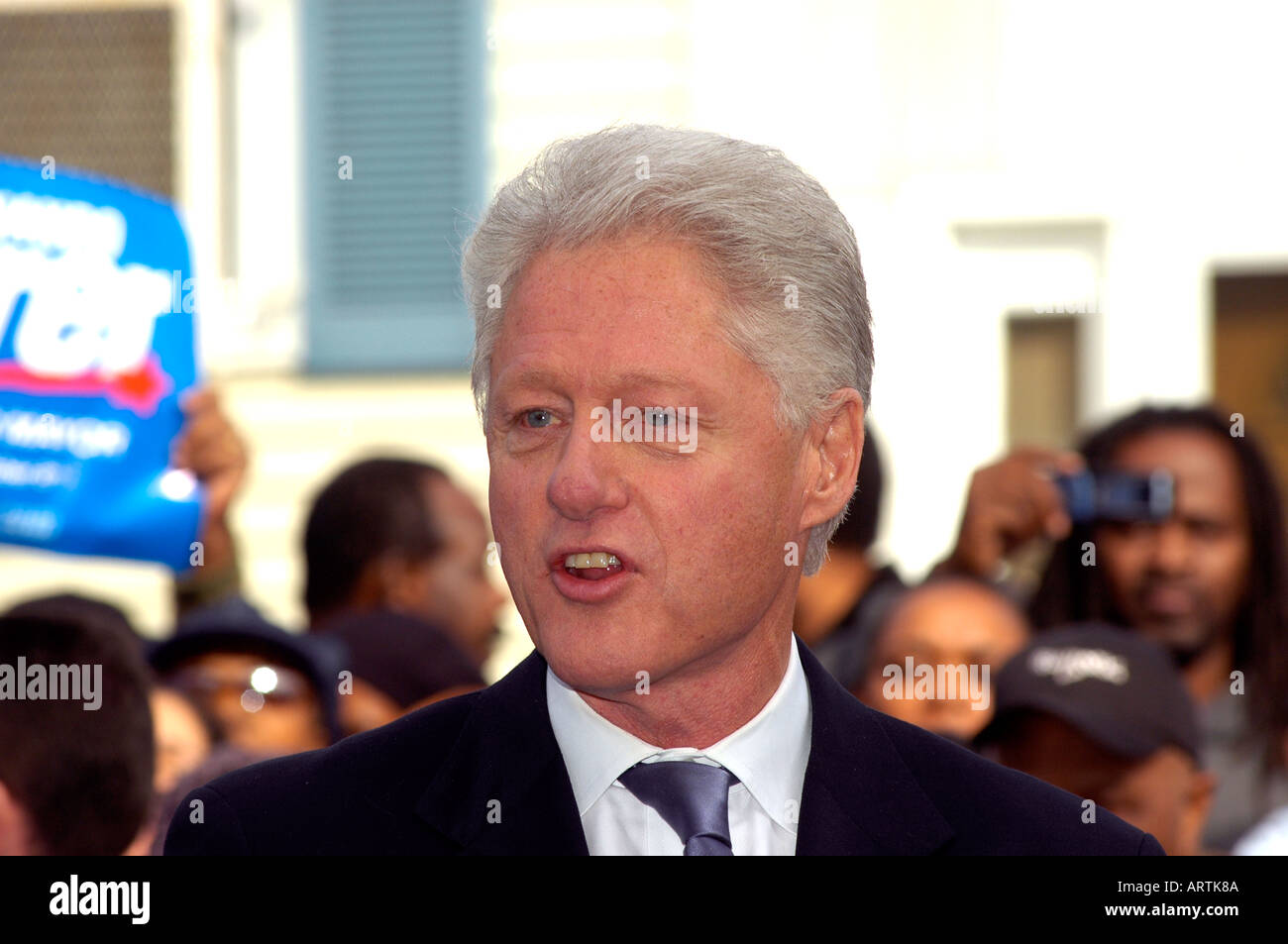 Former President Bill Clinton appears at an endorsement event in the ...