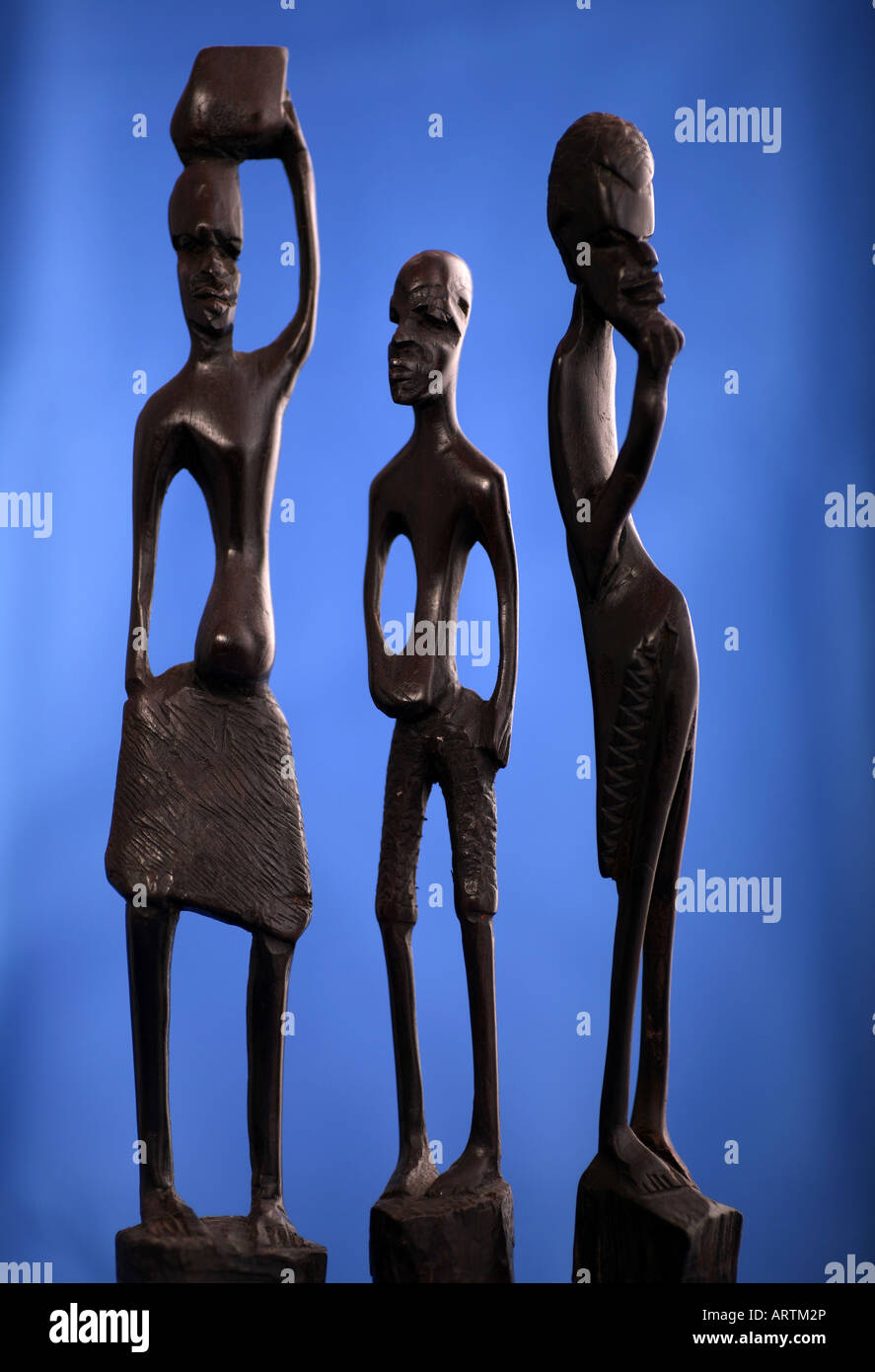 African wooden tribal carvings hi-res stock photography and images - Alamy