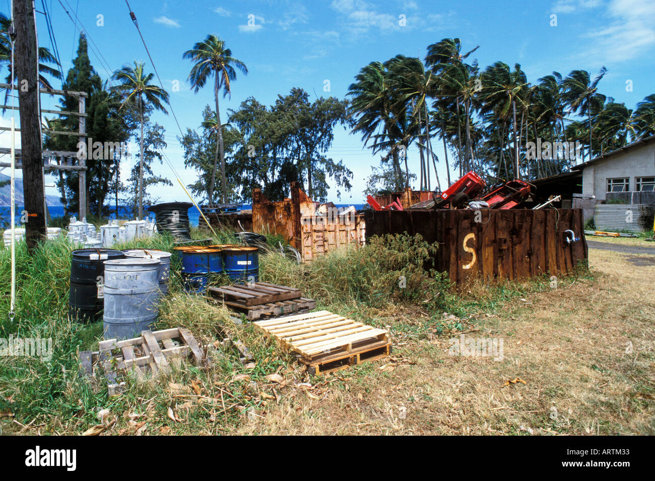 Kalaupapa garbage dump Molokai Hawaii Stock Photo - Alamy