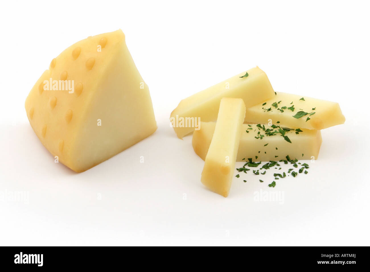 Cheese with parsley Stock Photo - Alamy