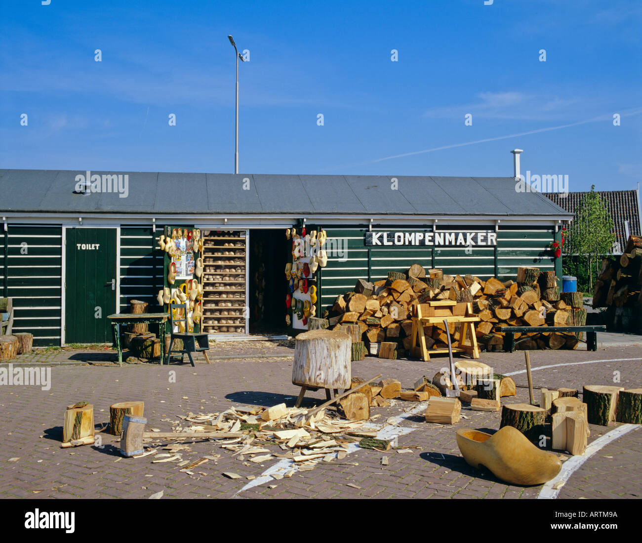 Dutch traditional wooden shoe Clog factory Netherlands Stock Photo - Alamy