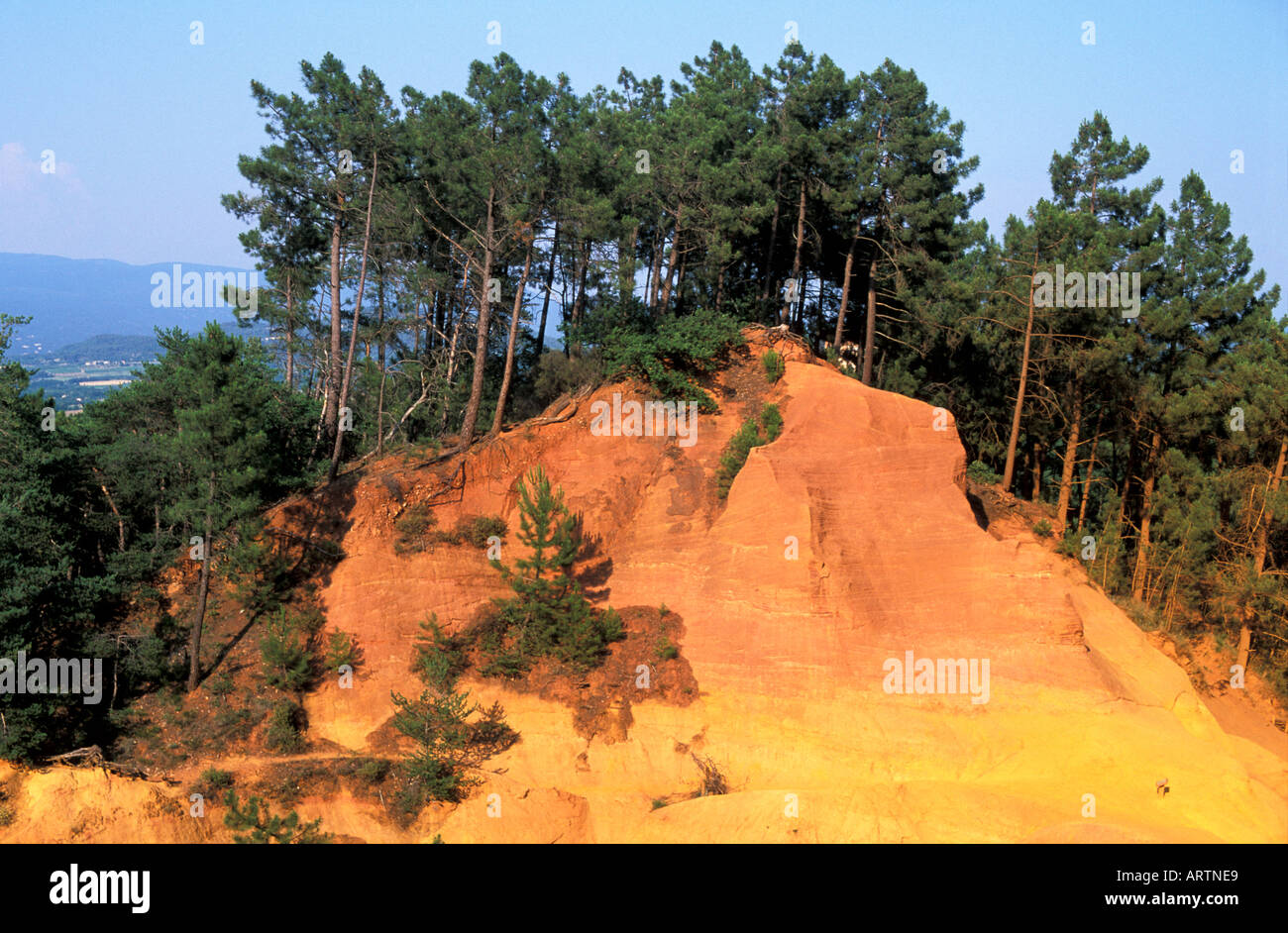 Ochre mines Rousillon Provence France Stock Photo - Alamy