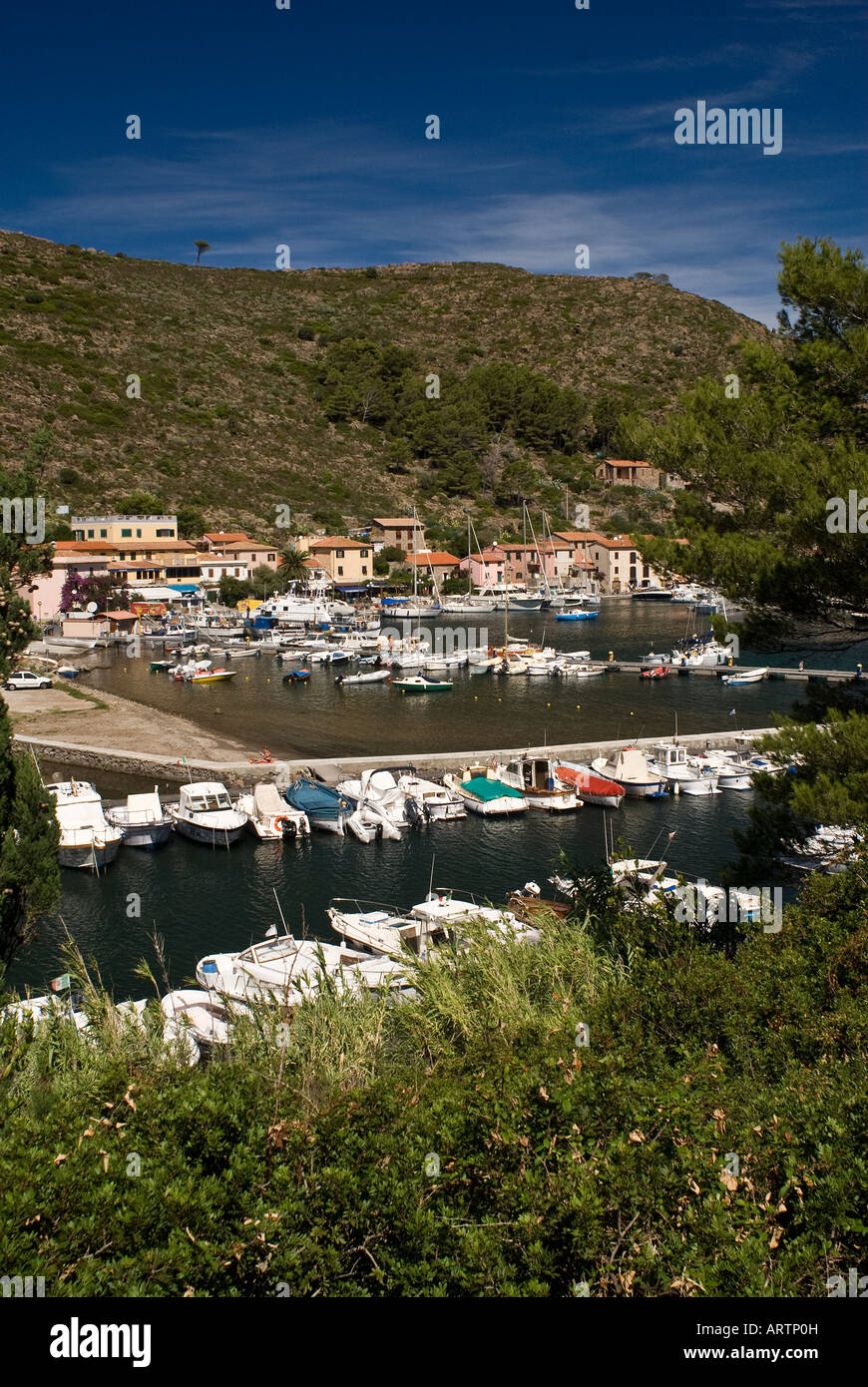 Harbour of Capraia Island, Tuscany, Italy Stock Photo - Alamy