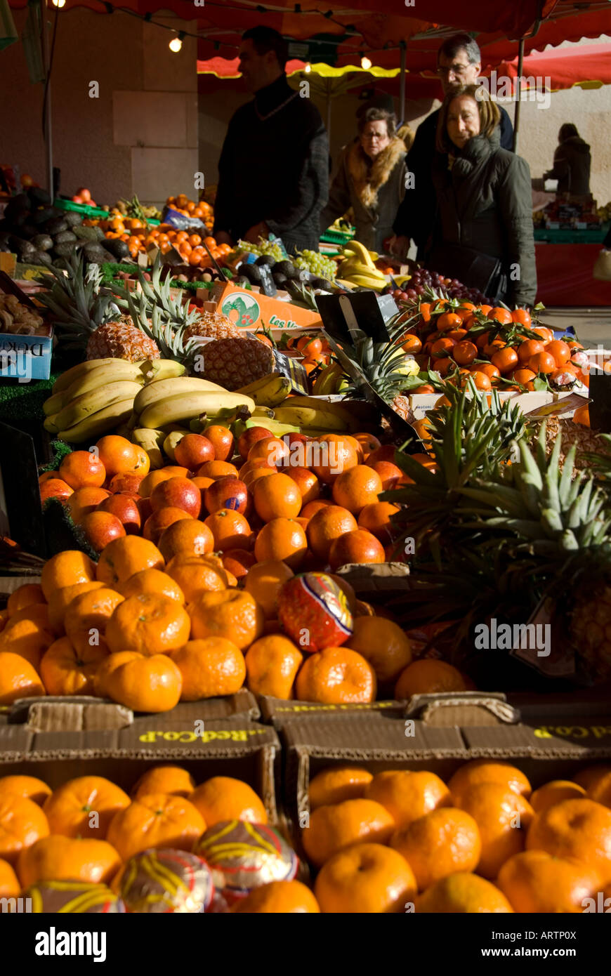 Image of a market stall selling fresh fruit The photo was taken in ...