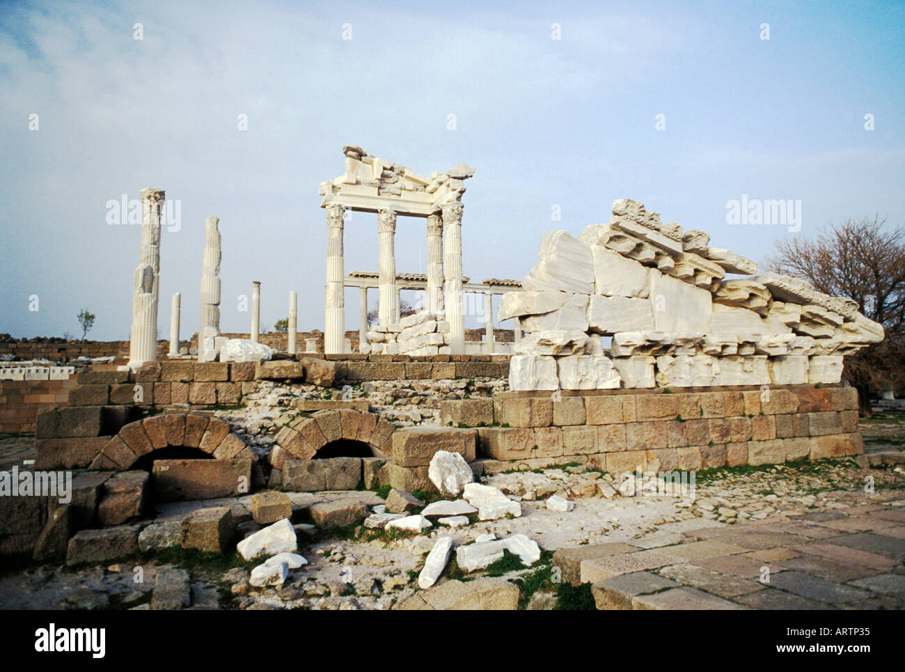 Temple of Trajan Acropolis Pergamon Turkey Stock Photo - Alamy