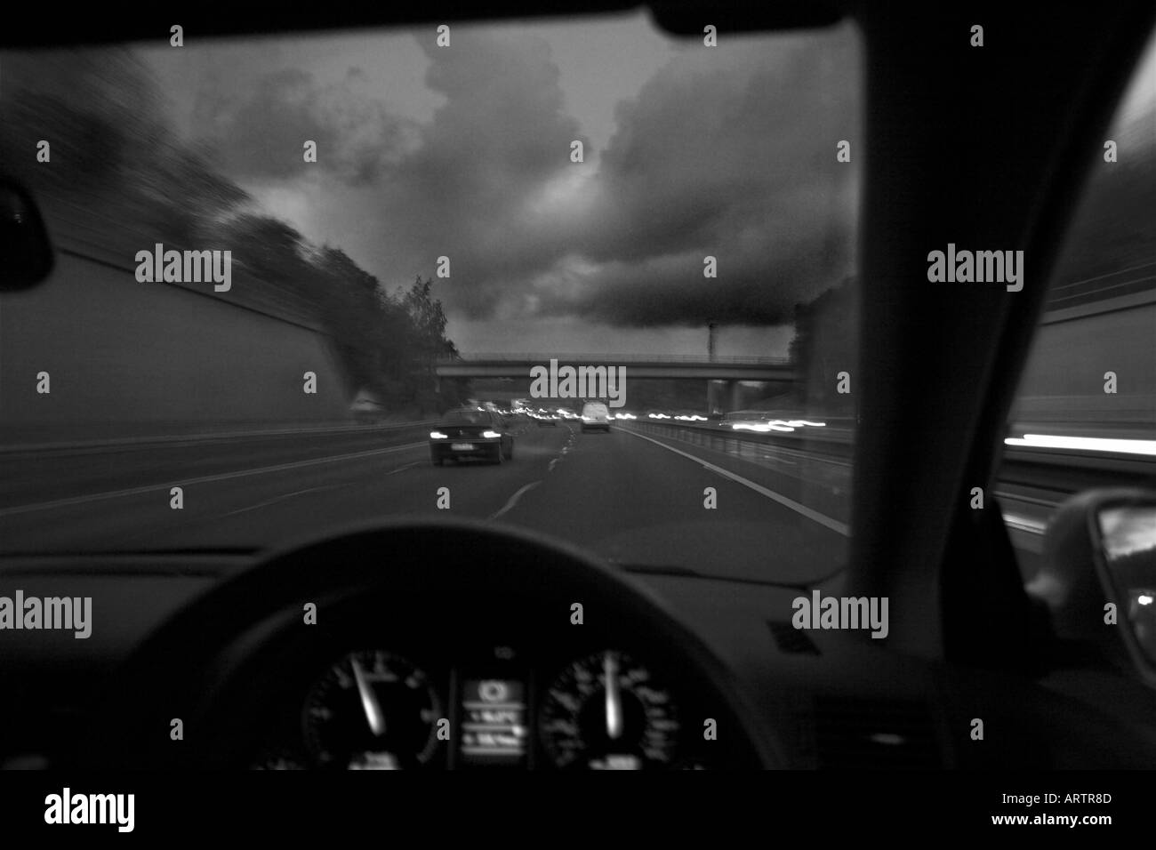 Drivers view Black and White Stock Photos & Images - Alamy