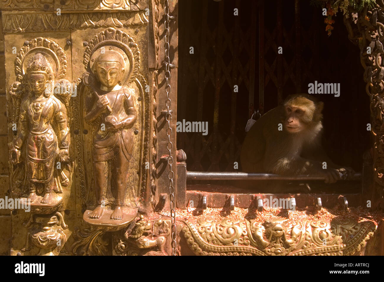 Swayambhunath also known as "monkey temple" in Kathmandu, Nepal Stock ...