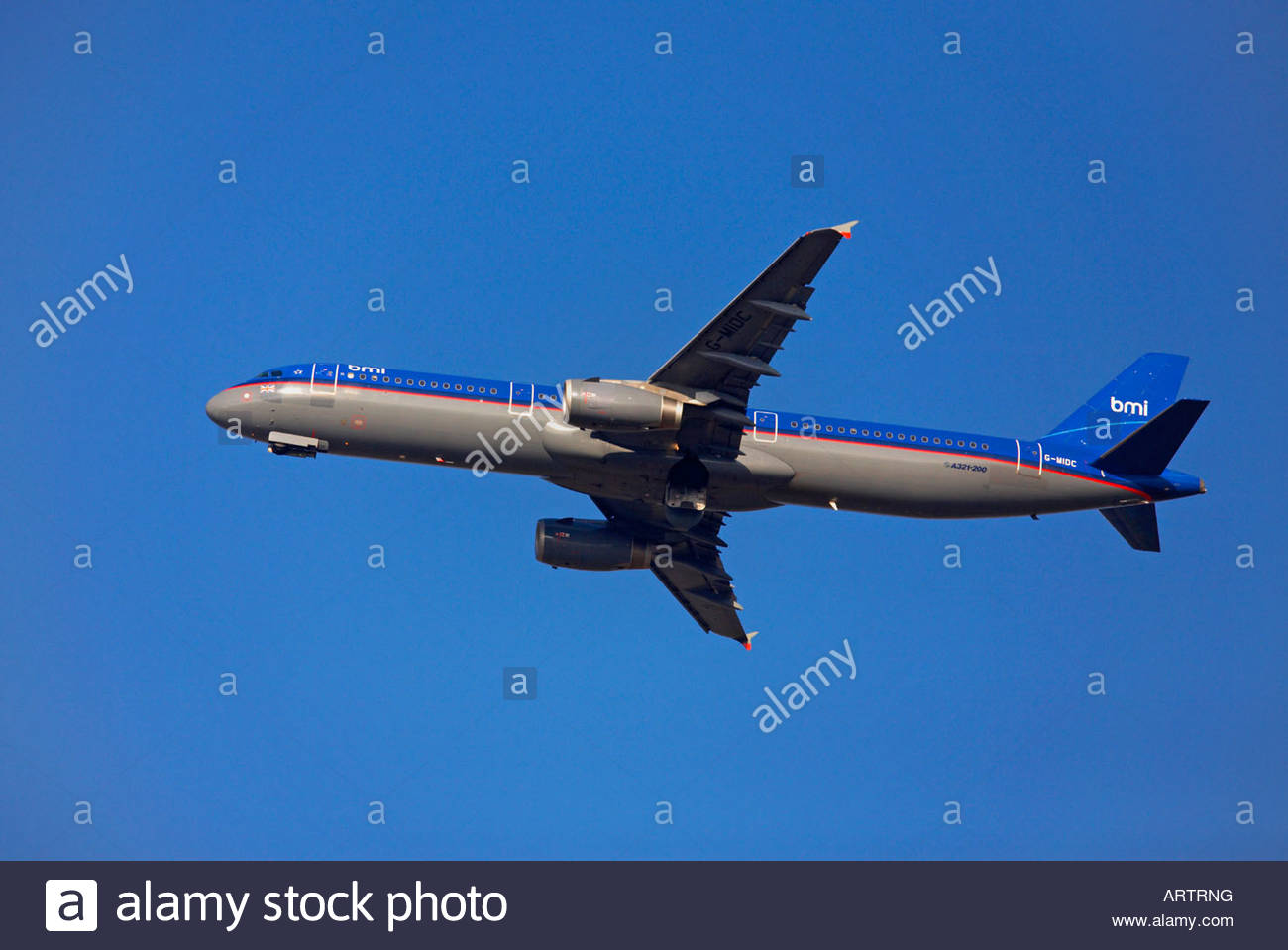 BMI Airbus flight shortly after takeoff Stock Photo - Alamy
