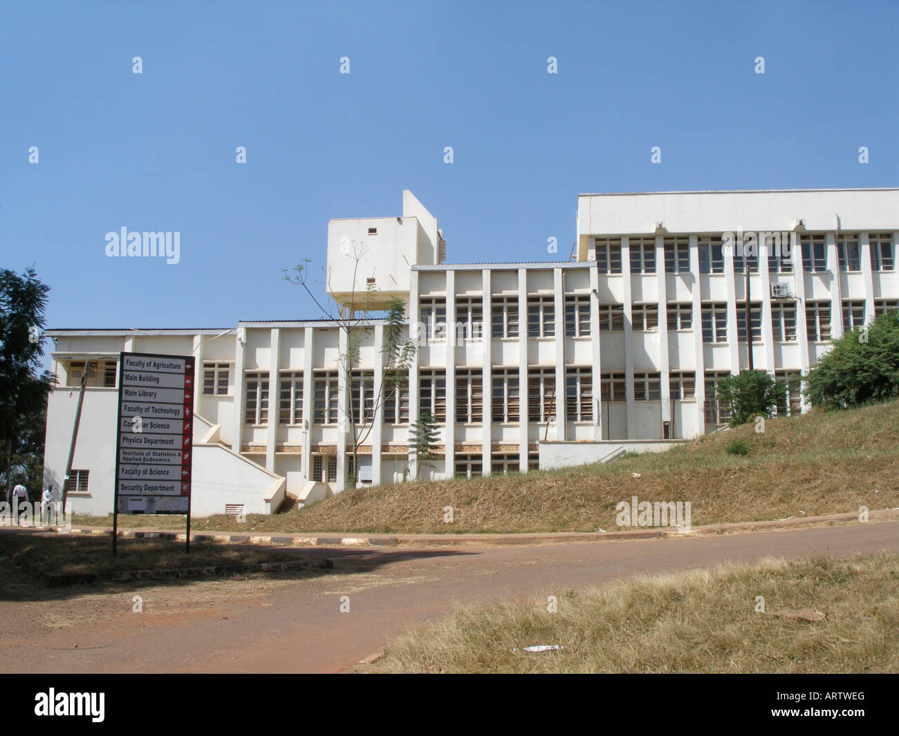 The rear side of the Faculty of Science on Makerere University campus ...