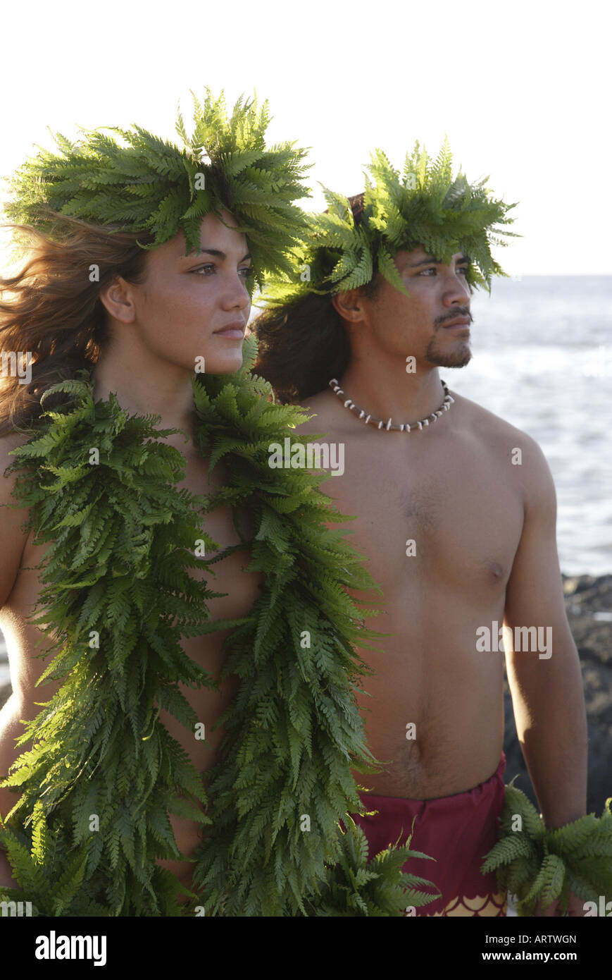 Hula dancer haku lei in hi-res stock photography and images - Alamy