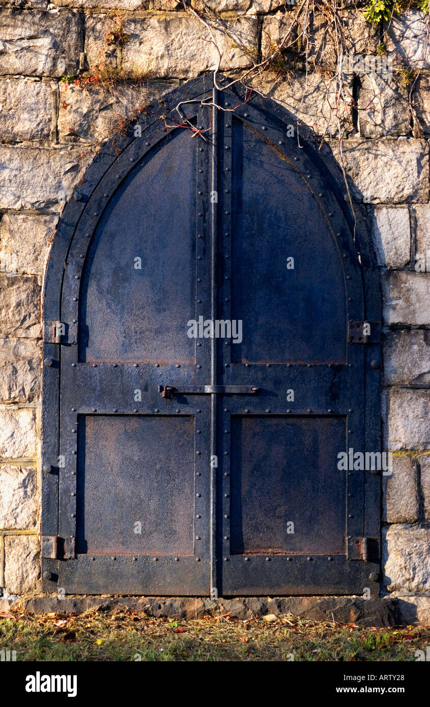 Gothic style arched door Stock Photo - Alamy