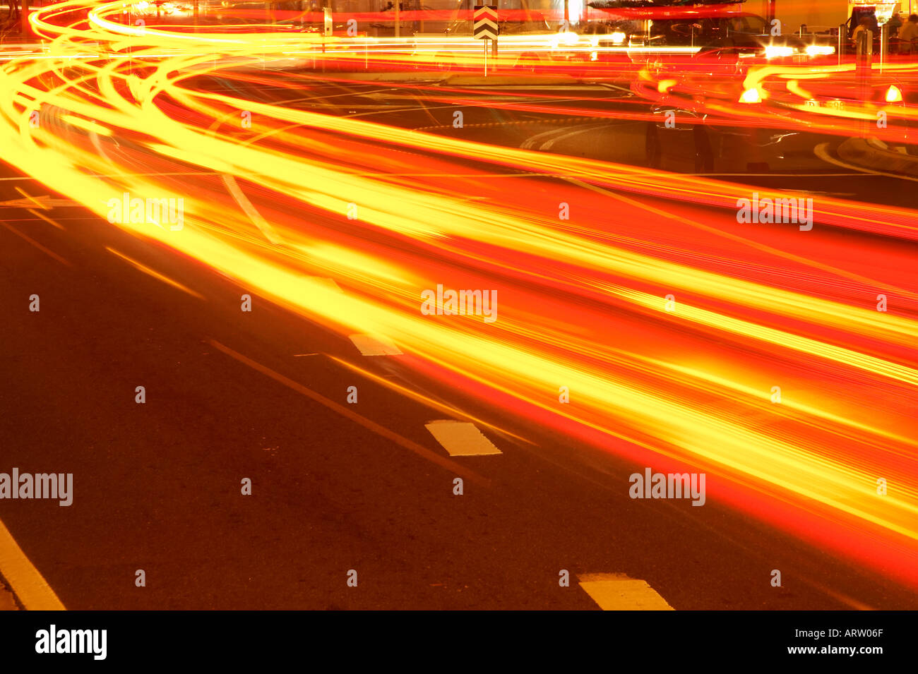 Car lights at night Mooloolaba Sunshine Coast Queensland Australia ...