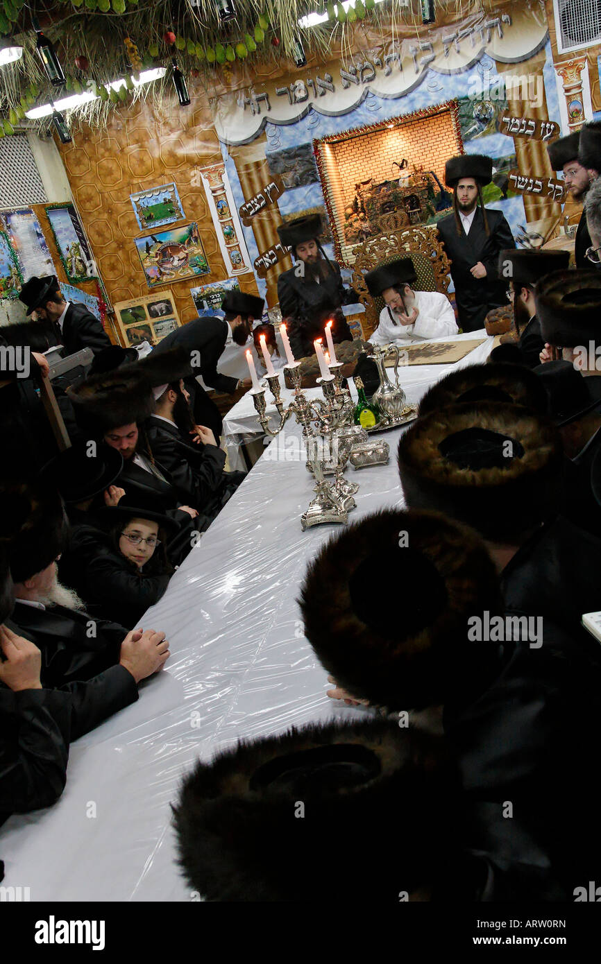 A Tish with the Rebbe a gathering of the Hasidim with their Rebbe Stock ...