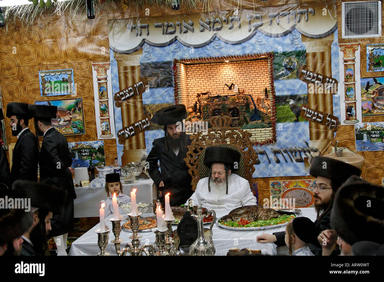A Tish with the Rebbe a gathering of the Hasidim with their Rebbe Stock ...