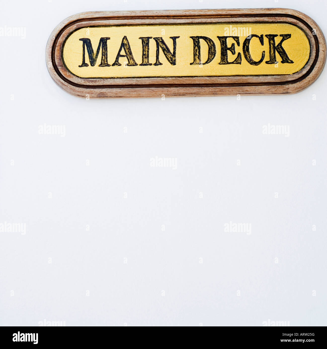 Main Deck text on a white background Stock Photo - Alamy