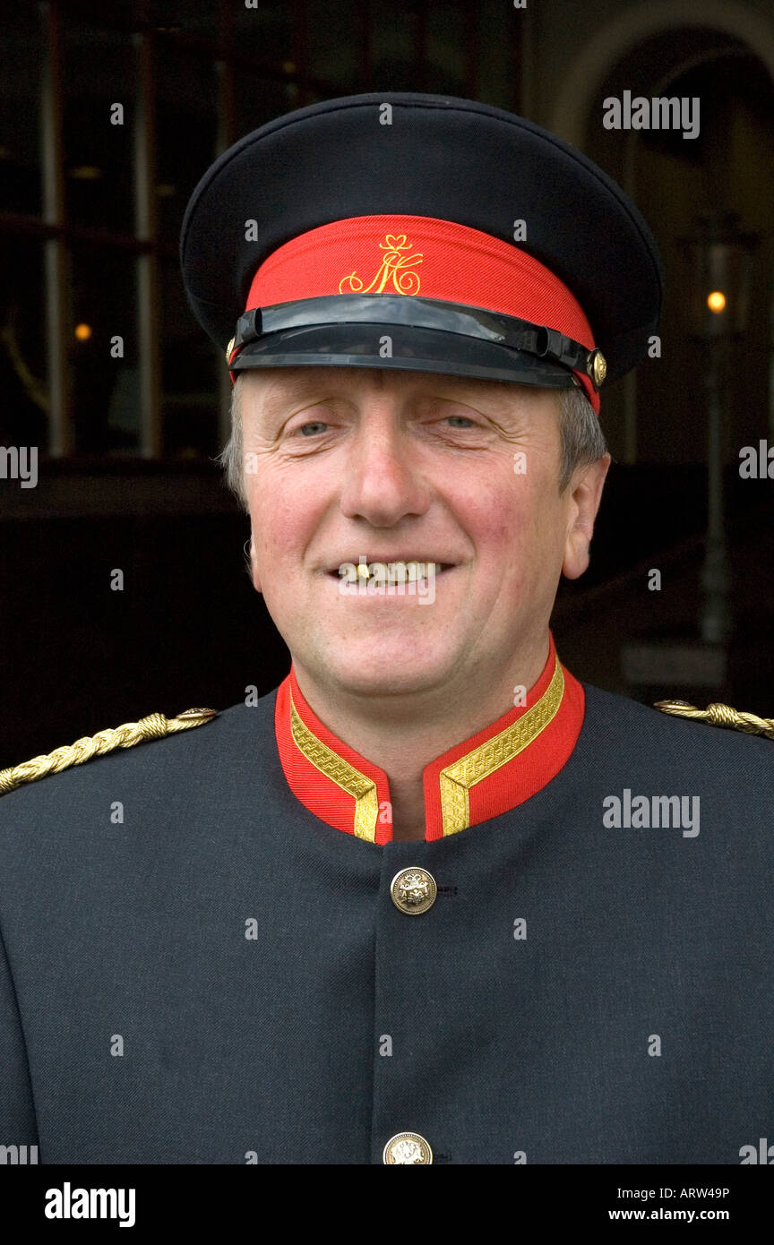 Doorman with gold tooth in his grin at the Kempinski Hotel in Saint ...