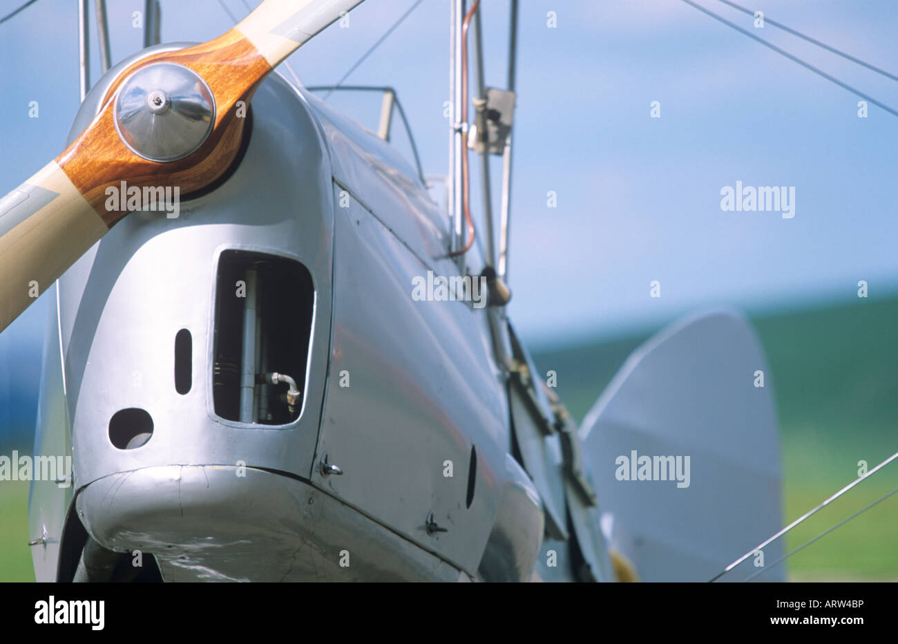 De Havilland Tiger Moth Biplane propeller & fuselage Stock Photo - Alamy