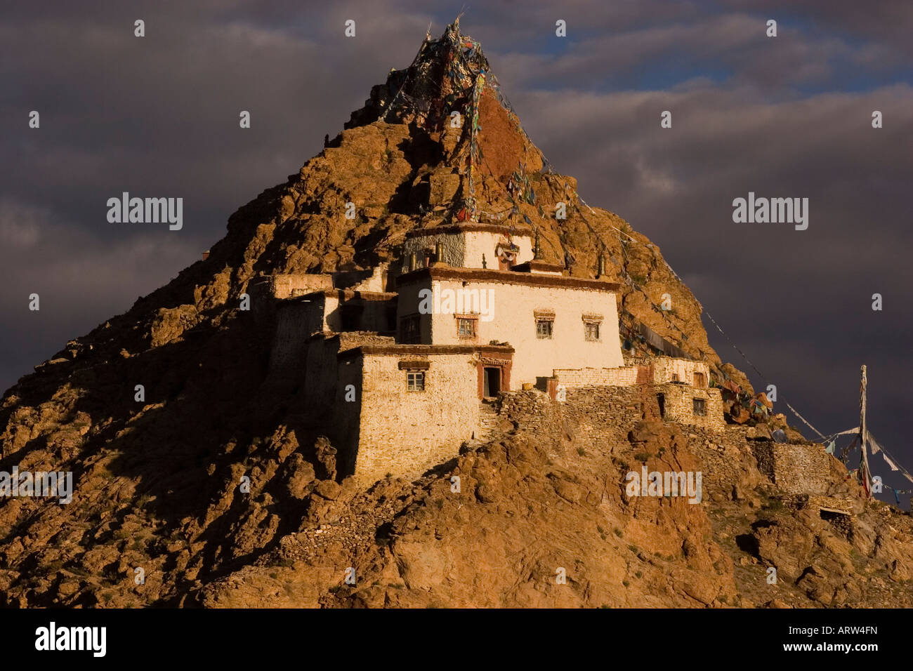 Chiu Gompa Monastery, Lake Mansarovar, Western Tibet Stock Photo - Alamy